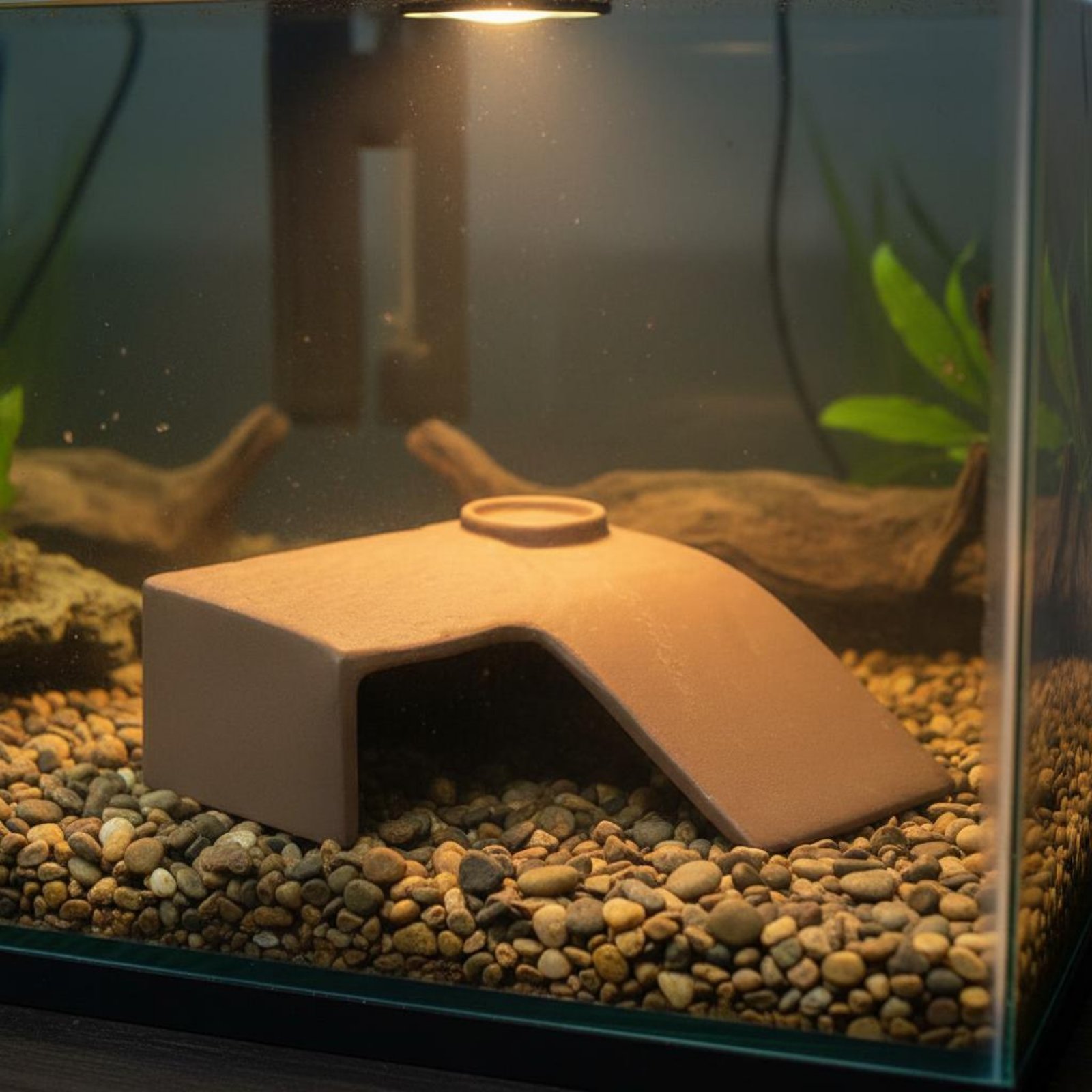 BASKING CAVE PLATFORM Polished Edges Ceramic Turtle Ramp Natural Rock ...