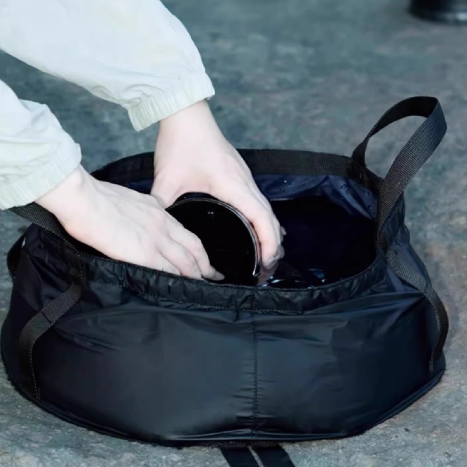 Collapsible Basin Drawstring Pouch Folding Basin Space-Saving | eBay UK