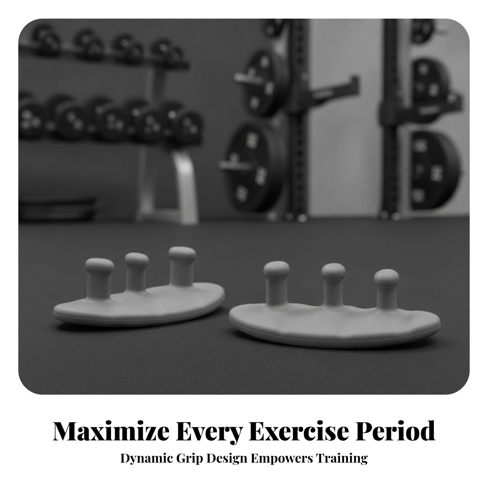 2 Pieces Non-slip Grip Pad Dumbbell Exercises Finger Posts Hand-grip ...